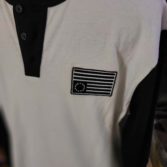 Black Scale | Shirts | Nwt Blvck Scvle Black Flag Henley | Poshmark